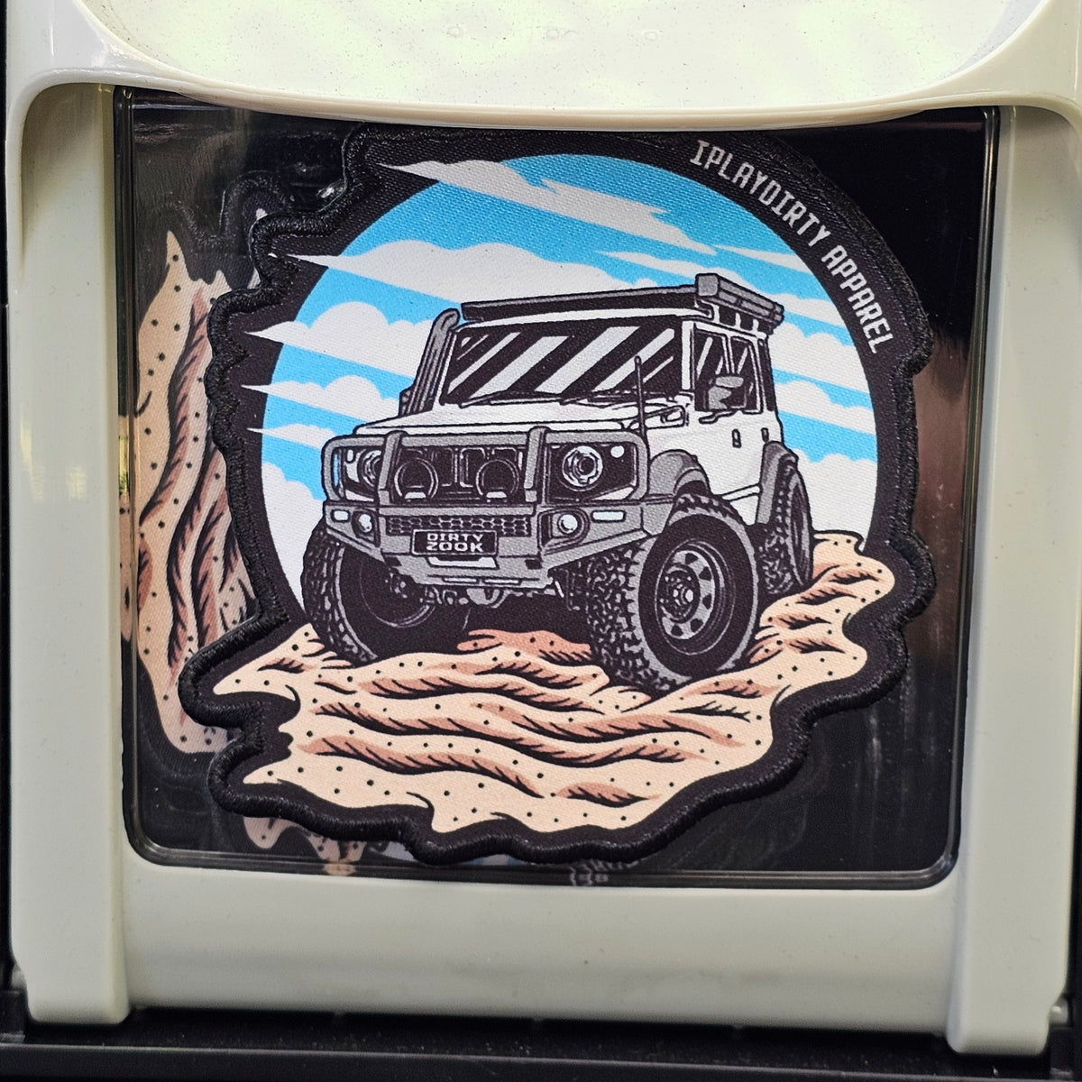 White Jimny Patch – iplaydirty apparel